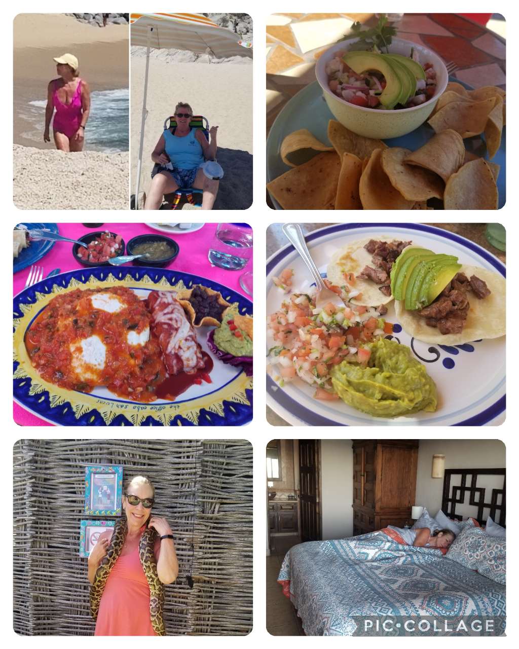 Beach bums! We took a 10-minute Uber ride to The Office on the Beach ...