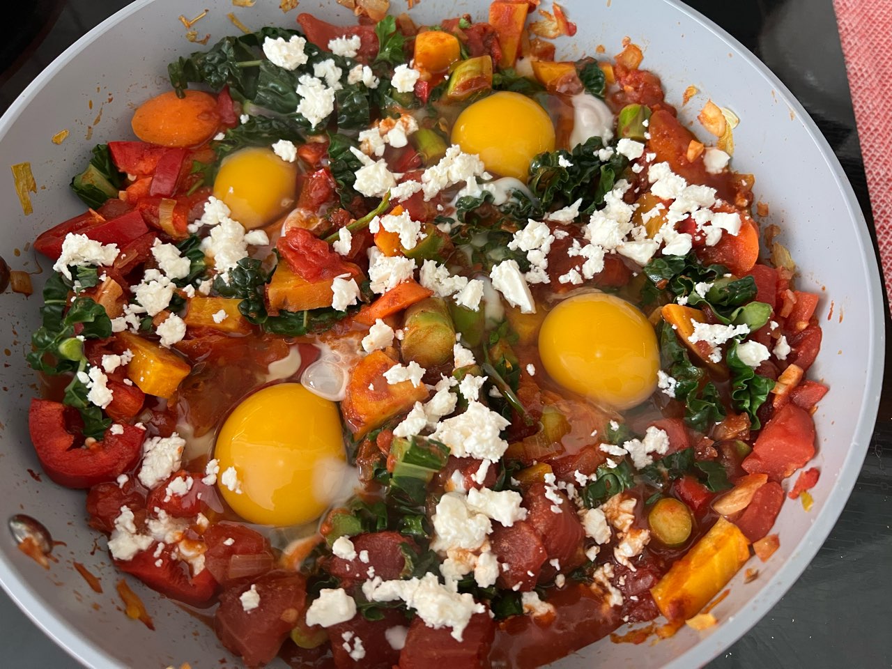 Shakshuka in the making. By Chef Z | Fooducate Diet Motivation