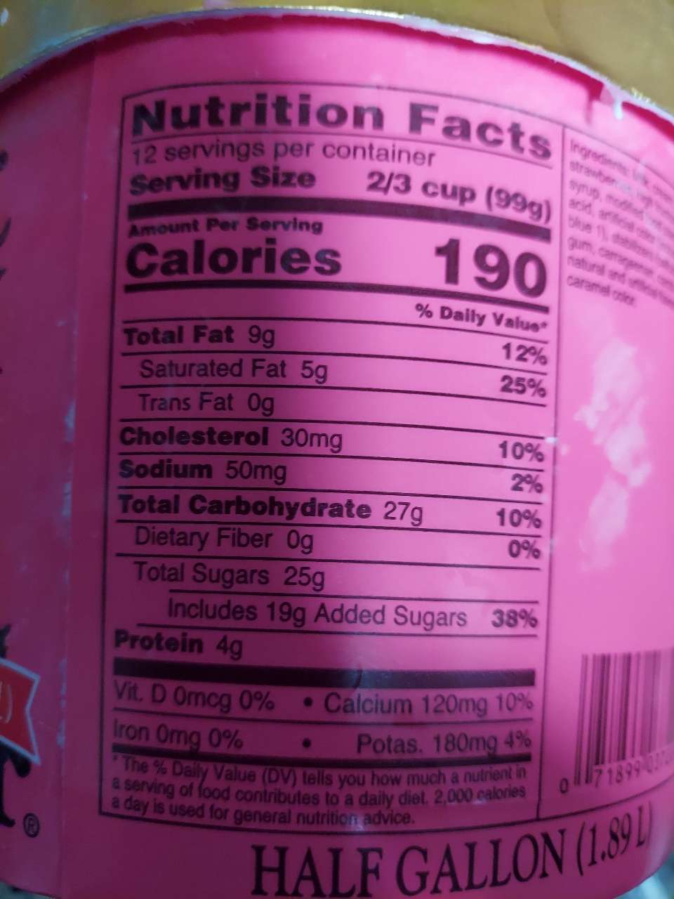 Blue Bell Ice Cream, Dutch Chocolate: Calories, Nutrition Analysis ...