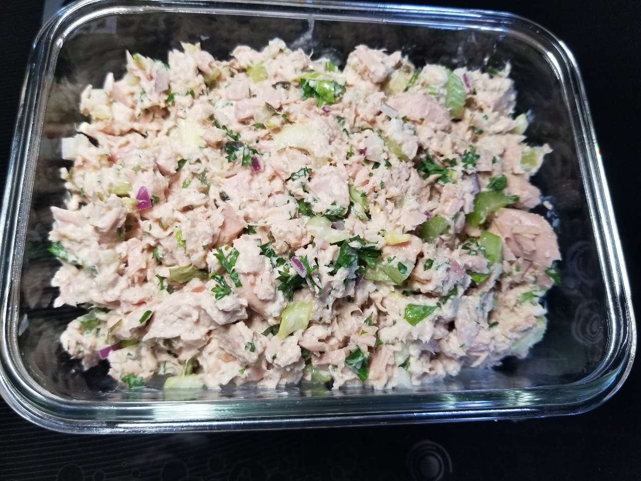 Made a batch of tuna salad for the boat with homemade mayo! Cindy was ...