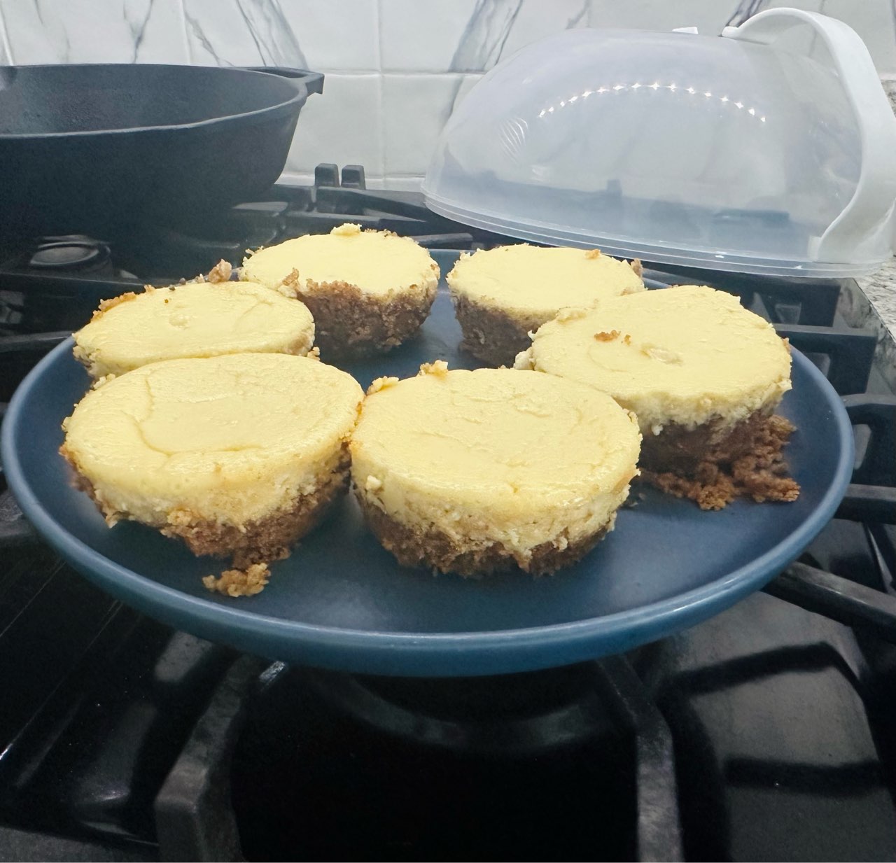 Made healthier mini cheesecakes. No extra added sugar. The filling is ...