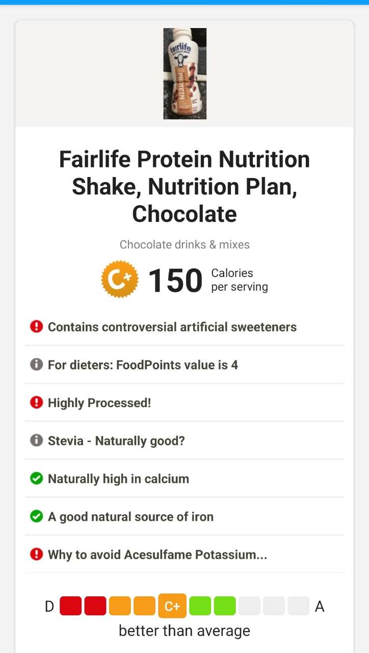 Fairlife Protein Shake, Nutrition Plan, Chocolate: Calories, Nutrition ...