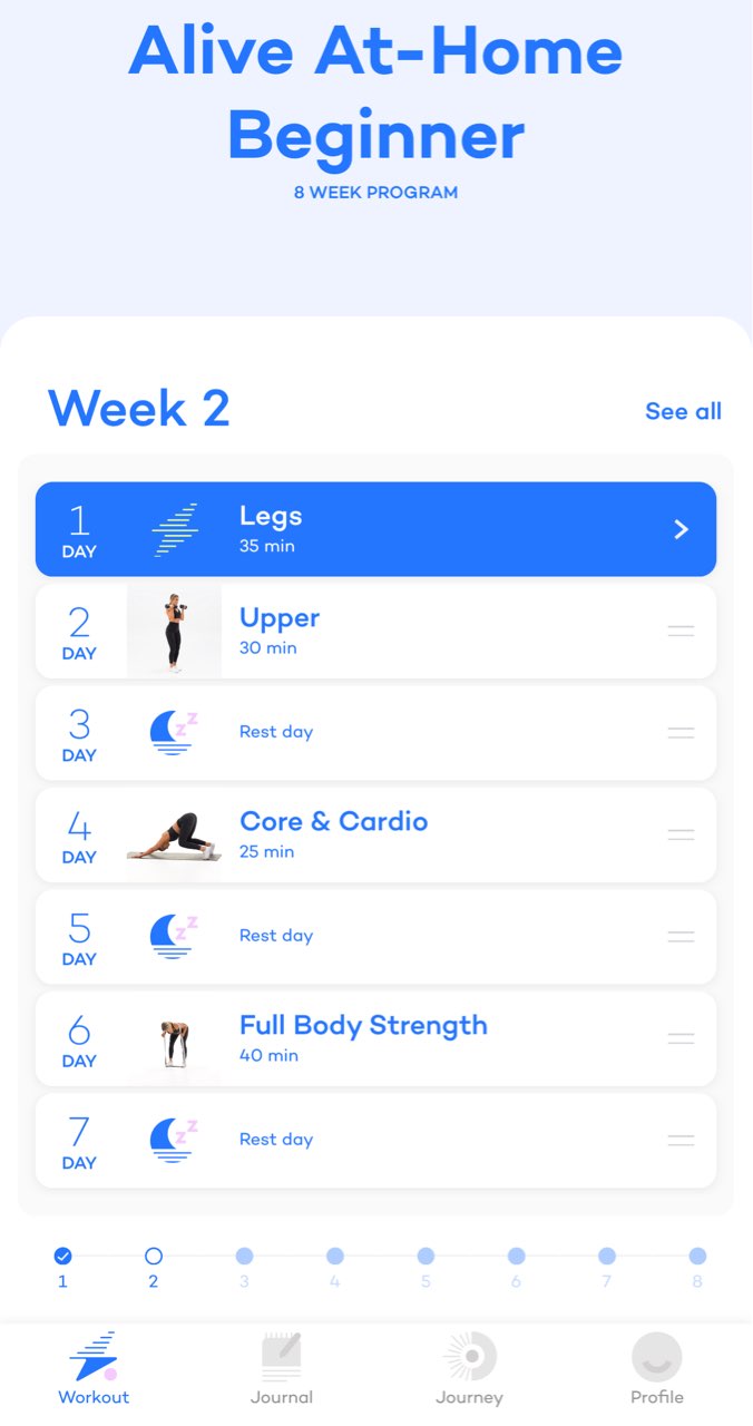 The Alive App has been my go-to at home workout buddy. I’m currently in ...