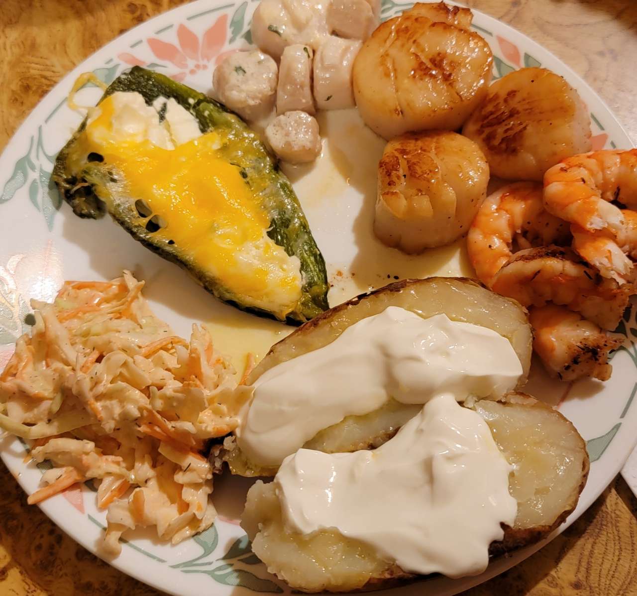 Dinner is Pan-Seared Colossal Scallops, Home-Made Scallops St. Jacques ...