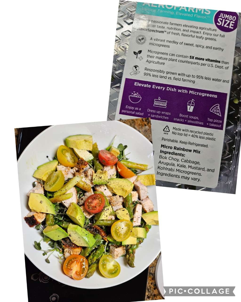 Needed to eat up the microgreens from Costco. They maybe last 3 days ...