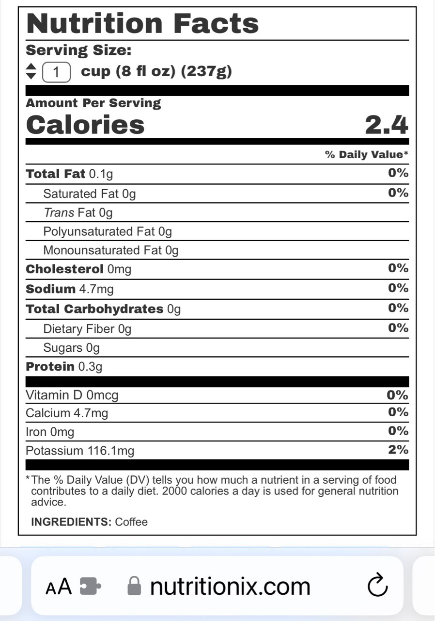 Kirkland Signature Pacific Bold, Dark Roast Coffee: Calories, Nutrition ...