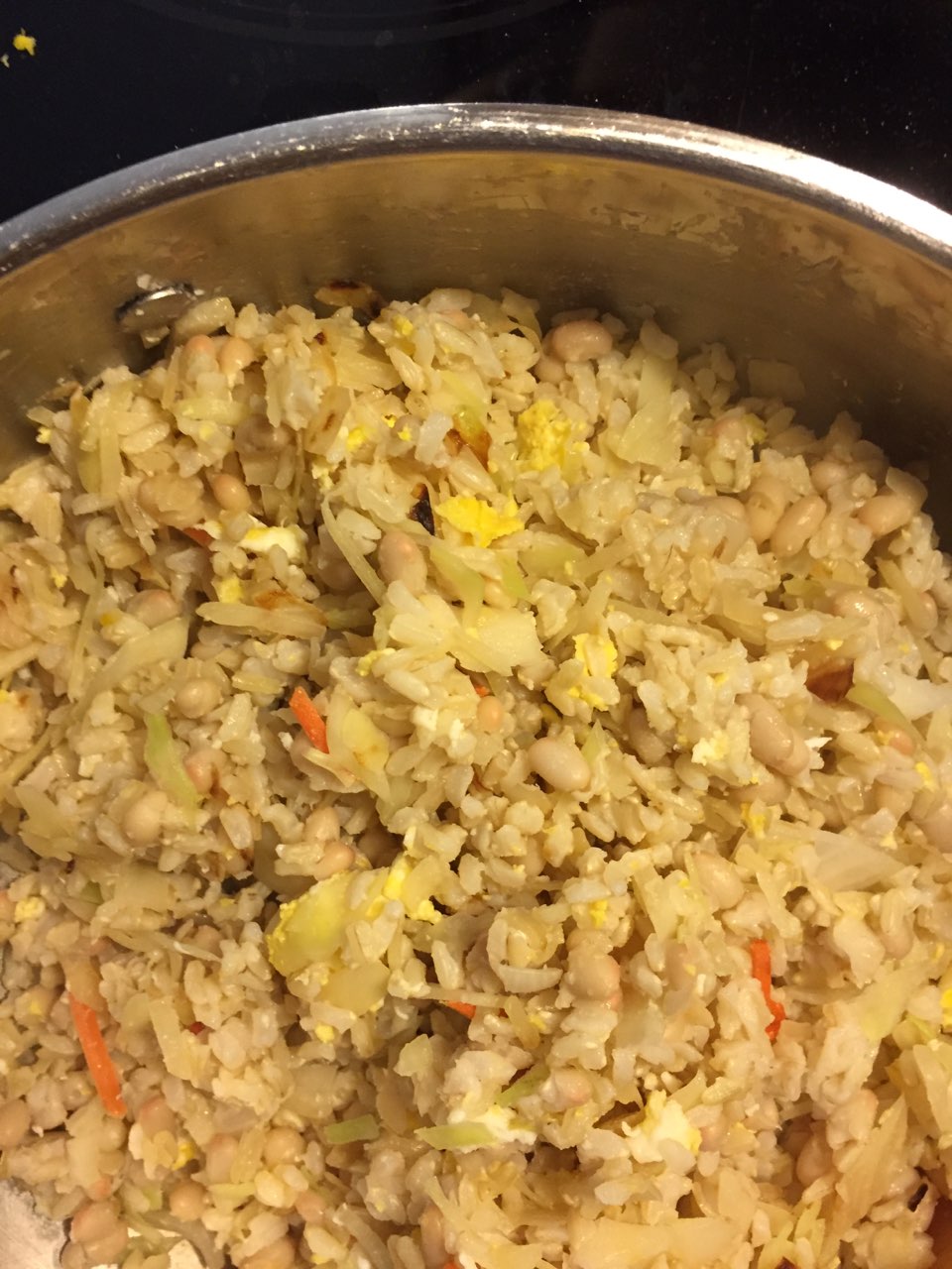 Fried rice with Beans: Directions, calories, nutrition & more | Fooducate