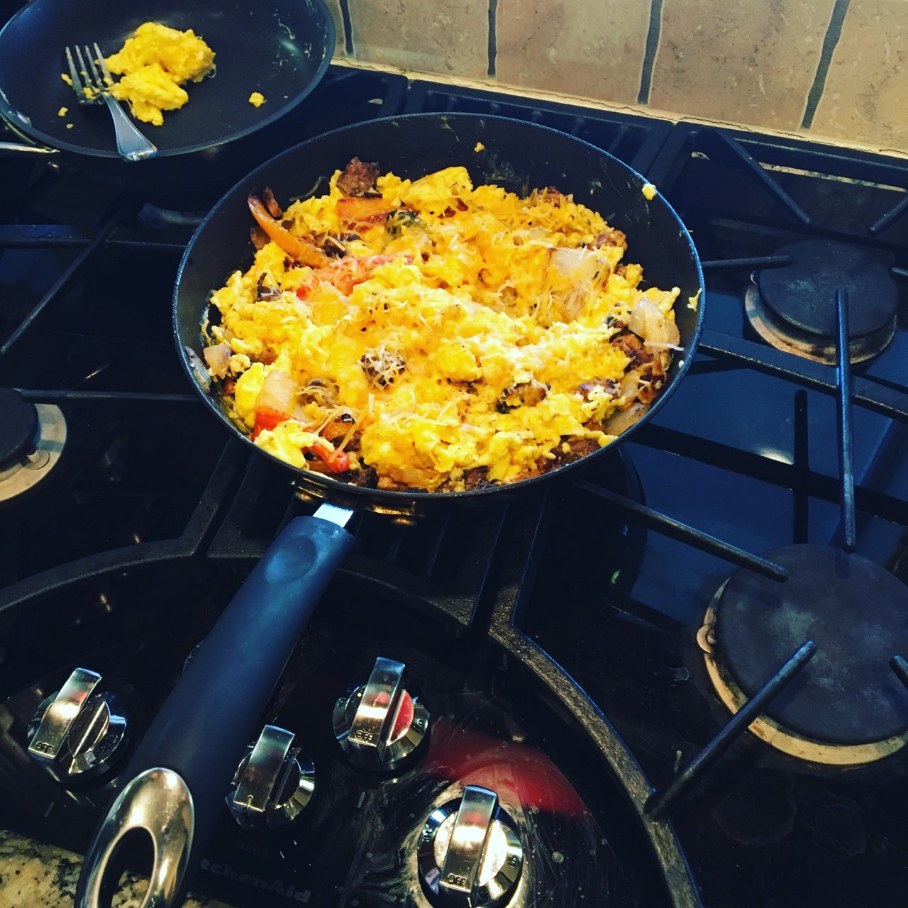 scrambled eggs omelet style: Directions, calories, nutrition & more ...