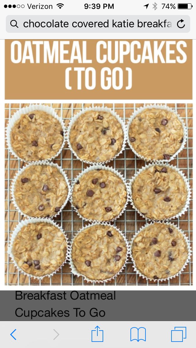 Oatmeal Breakfast Cupcakes: Directions, calories, nutrition & more ...