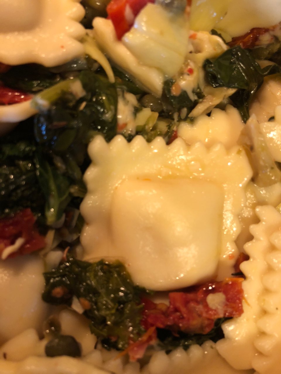 Ravioli with Artichokes and Capers: Directions, calories, nutrition ...