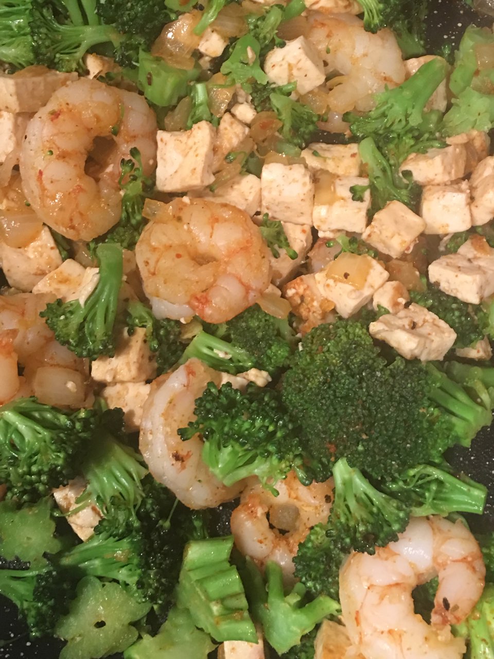 sautéed Shrimp with Broccoli and Tofu: Directions, calories, nutrition ...