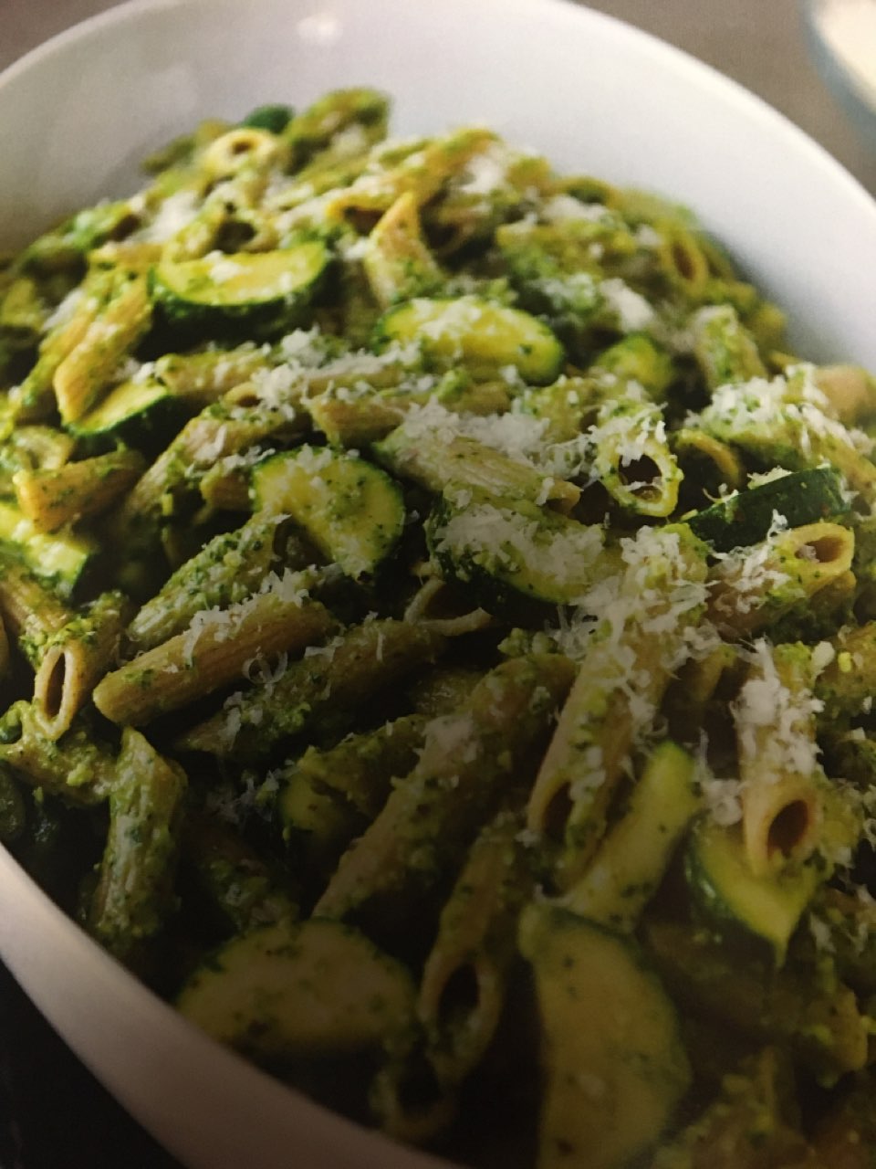 Arugula Walnut Pesto Pasta with Zucchini: Directions, calories ...