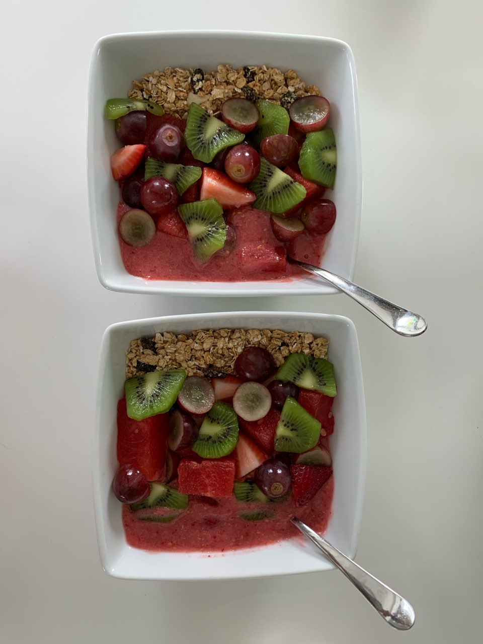 Berry Banana Smoothie Bowl topped with various fruits.: Directions ...