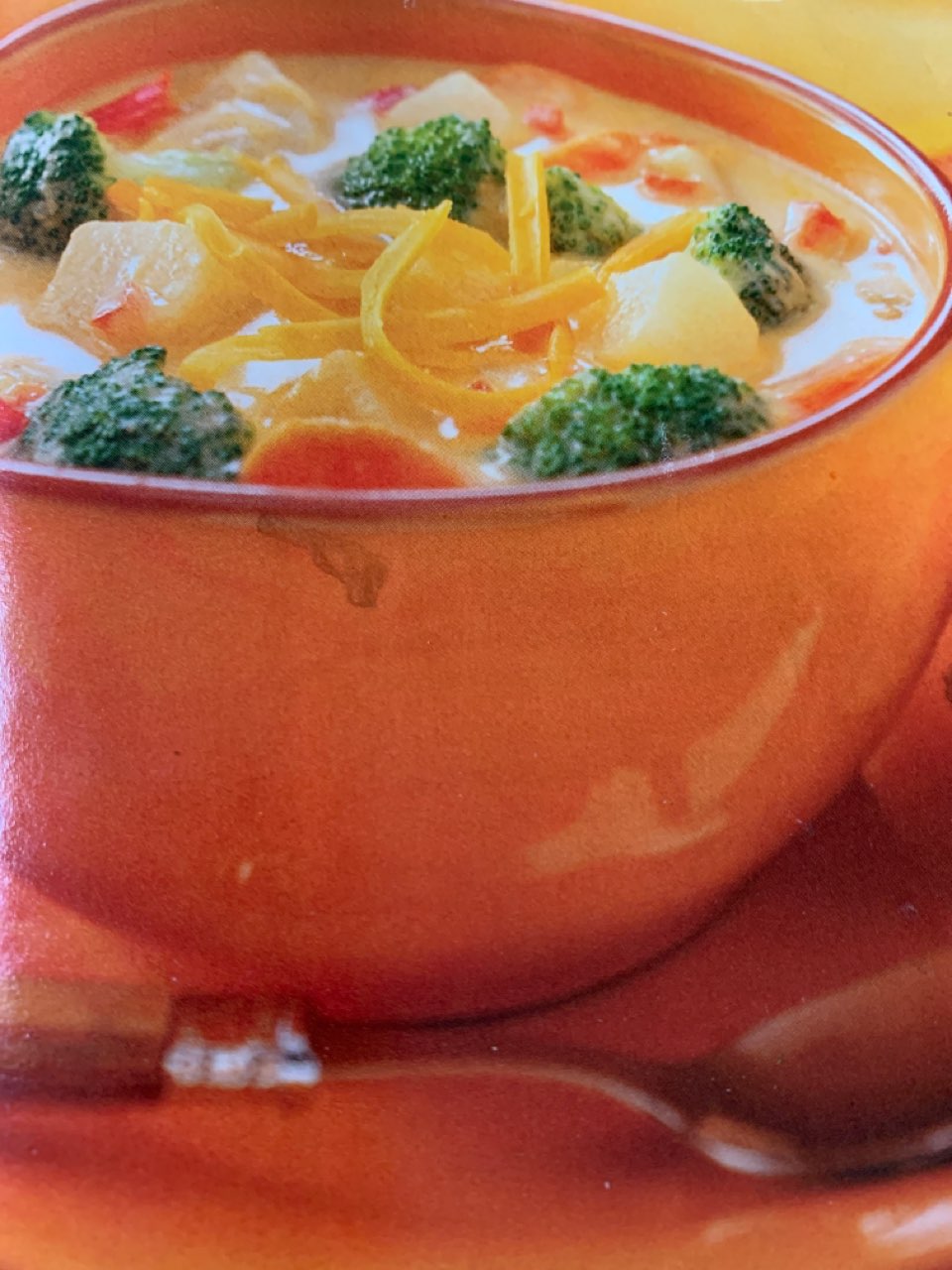 cheesy veggie chowder: Directions, calories, nutrition & more | Fooducate