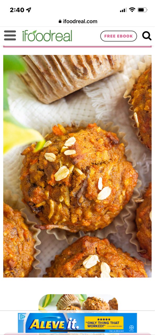 Healthy Morning Glory muffins ifoodreal.com: Directions, calories, nutrition & more | Fooducate
