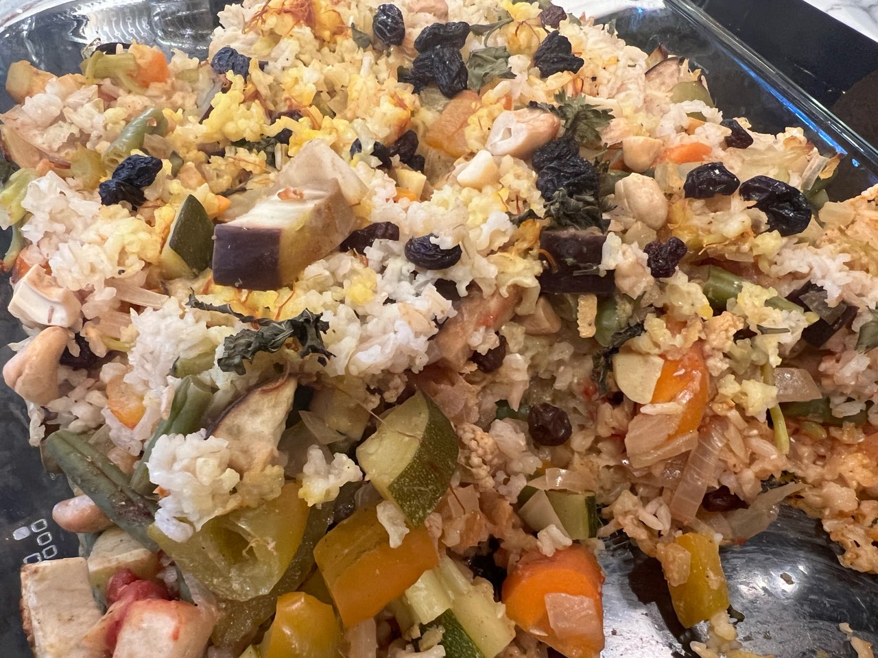 Baked Vegetable Brianni: Directions, calories, nutrition & more | Fooducate