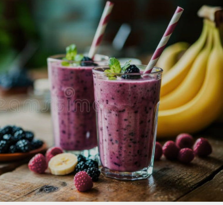 Berry Banana Protien Shake: Directions, calories, nutrition & more ...