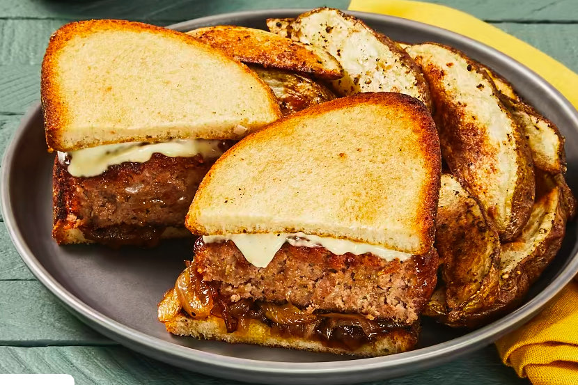 Caramelized Onion Meatloaf Sandwiches: Directions, calories, nutrition ...