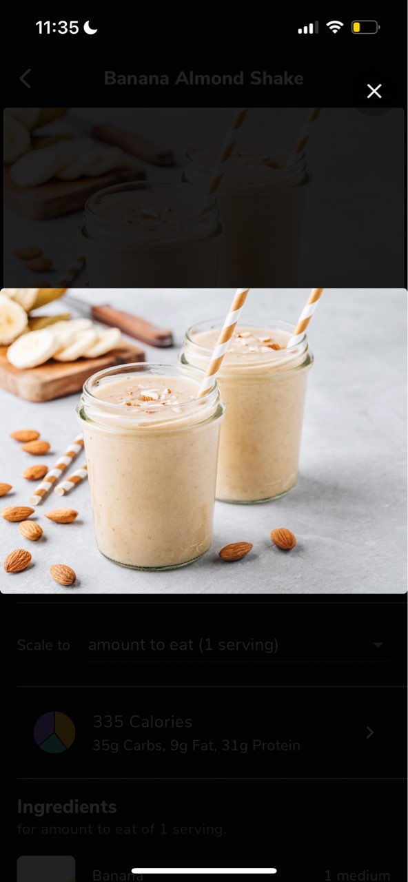 Banana Almond Shake: Directions, calories, nutrition & more | Fooducate