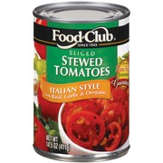 Food Club Tomatoes,Sliced Stewed Italian Style W/Basil Garlic & Oregano ...