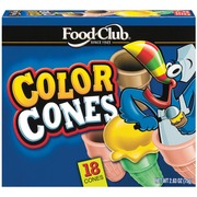 Food Club Ice Cream Cones,Color 18 Ct: Calories, Nutrition Analysis ...