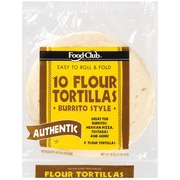 Food Club Tortillas Flour,8 " Burrito Style: Calories, Nutrition ...