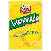 Shurfine Soft Drink Mix Packets,Lemonade Unsweetened 72 Ct: Calories ...