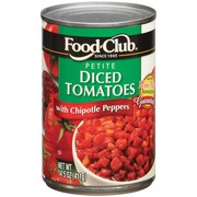 Food Club Tomatoes Diced,W/Chipotle Peppers: Calories, Nutrition ...