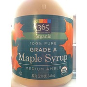 365 Everyday Value Maple Syrup - Grade A, Medium Amber: Calories ...