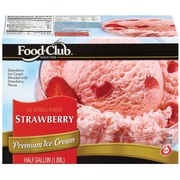 Food Club Ice Cream,Premium Strawberry: Calories, Nutrition Analysis ...