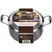 Domestix Cookware,Culinary Masterpiece 5 Qt Sauce Pan W/Glass Lid ...