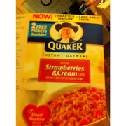 Quaker Strawberries N Cream Instant Oatmeal: Calories, Nutrition ...