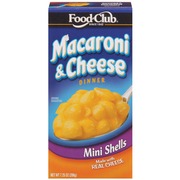 Food Club Macaroni & Cheese Dinner,Mini Shells Made W/Real Cheese ...