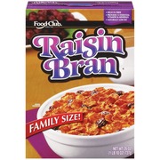 Food Club Cereal ,Raisin Bran Family Size: Calories, Nutrition Analysis ...