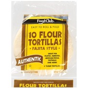 Food Club Tortillas Flour,6" Fajita Style: Calories, Nutrition Analysis ...