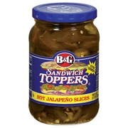 B&G Sandwich Toppers,Jalapeno Slices Hot: Calories, Nutrition Analysis ...
