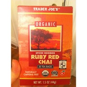 Trader Joe's Organic Spiced Rooibos Ruby Red Chai Tea: Calories ...