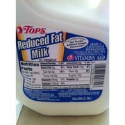 Tops Reduced Fat Milk 2% Milk Fat: Calories, Nutrition Analysis & More ...