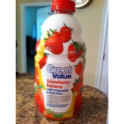 Great Value Strawberry Banana 100% Vegetable And Fruit Juice: Calories ...