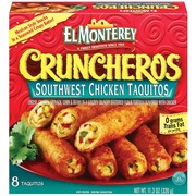 El Monterey Cruncheros Taquitos,Southwest Chicken 8 Ct: Calories ...