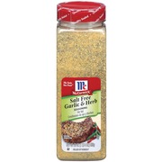 Mccormick Seasoning,Salt Free Garlic & Herb: Calories, Nutrition ...