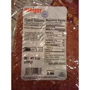 Meijer Hard Salami: Calories, Nutrition Analysis & More | Fooducate