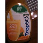 Tropicana Trop 50 Some Pulp Orange Juice: Calories, Nutrition Analysis ...
