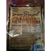Trader Joe's Pain Pascal Organic Demi Miche: Calories, Nutrition ...