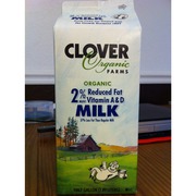 Clover Organic Farms Organic 2% Reduced Fat Milk: Calories, Nutrition ...