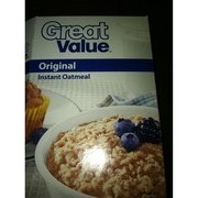 Great Value Original Instant Oatmeal: Calories, Nutrition Analysis ...