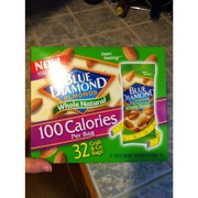 Blue Diamond 100 Calorie Whole Natural Almonds: Calories, Nutrition ...