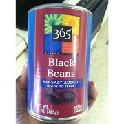 365 Everyday Value Black Beans - No salt added: Calories, Nutrition ...