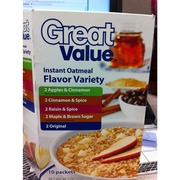 Great Value Instant Oatmeal - Flavor Variety: Calories, Nutrition ...