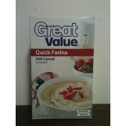 Great Value Quick Farina Hot Cereal - Enriched: Calories, Nutrition ...